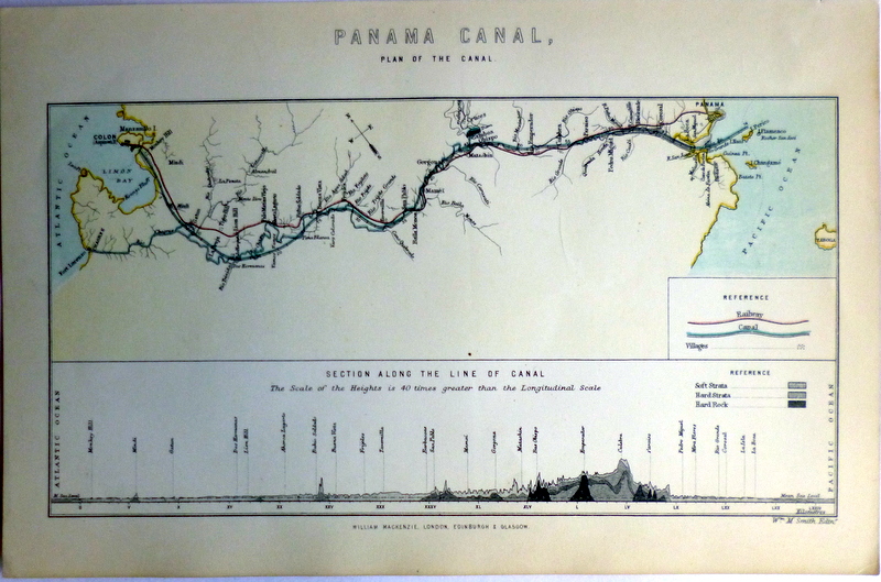 Panama Canal, Plan of the Canal. - Simon Hunter Antique Maps