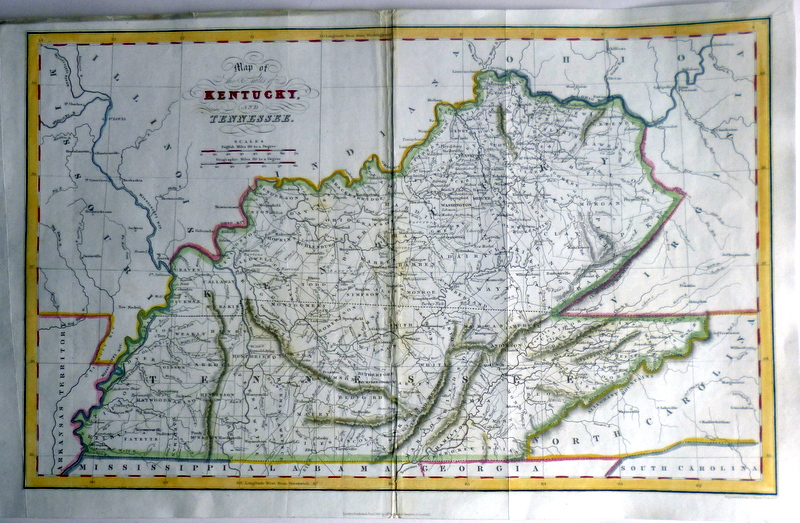 Map of the States of Kentucky, and Tennessee. - Simon Hunter Antique Maps